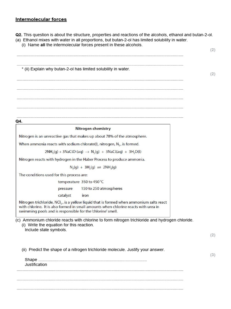 Intermolecular Forces | PDF | Iodine | Chemical Bond
