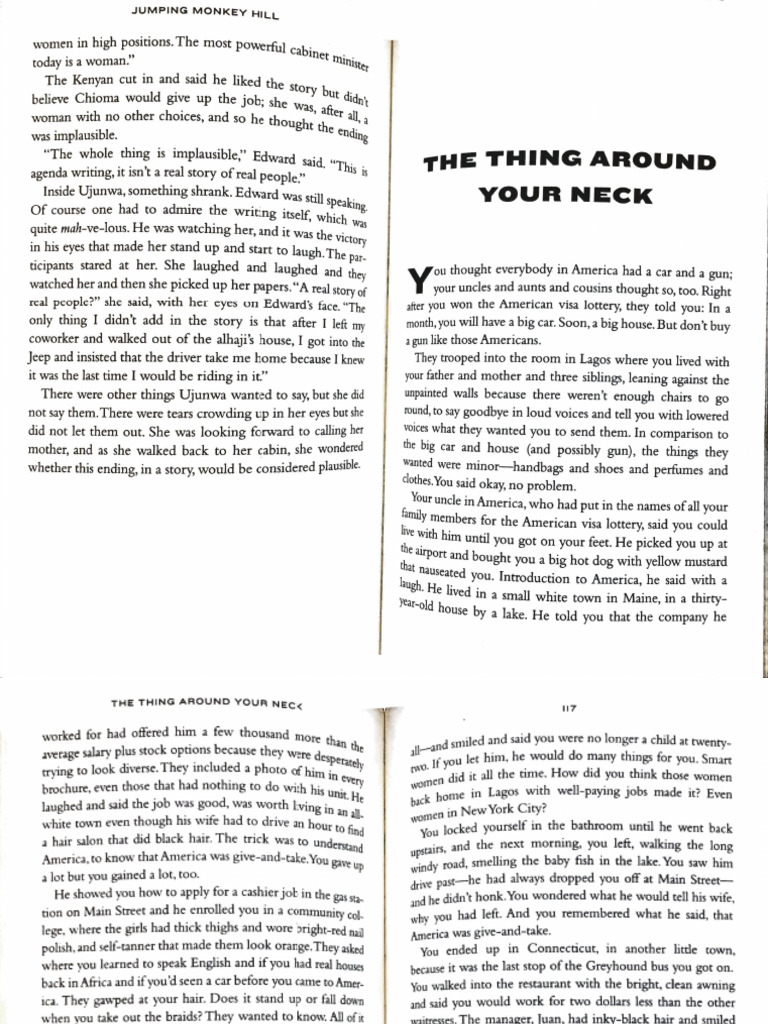 The Thing Around Your Neck_Chimimanda Adichie | PDF