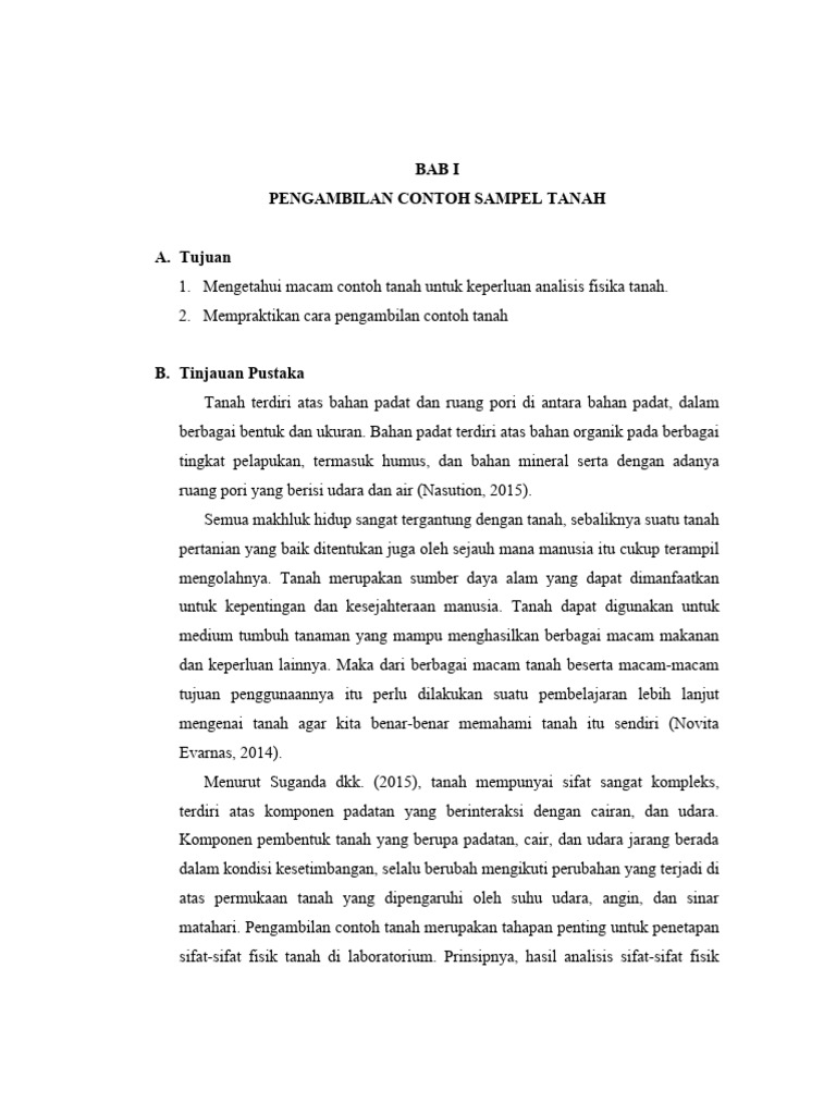 Teknik Pengambilan Sampel Tanah | PDF