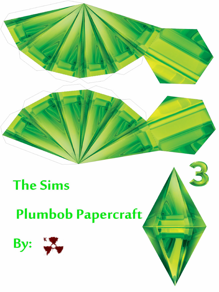 The Sims Plumbob Papercraft by Killero94 d247dje | PDF