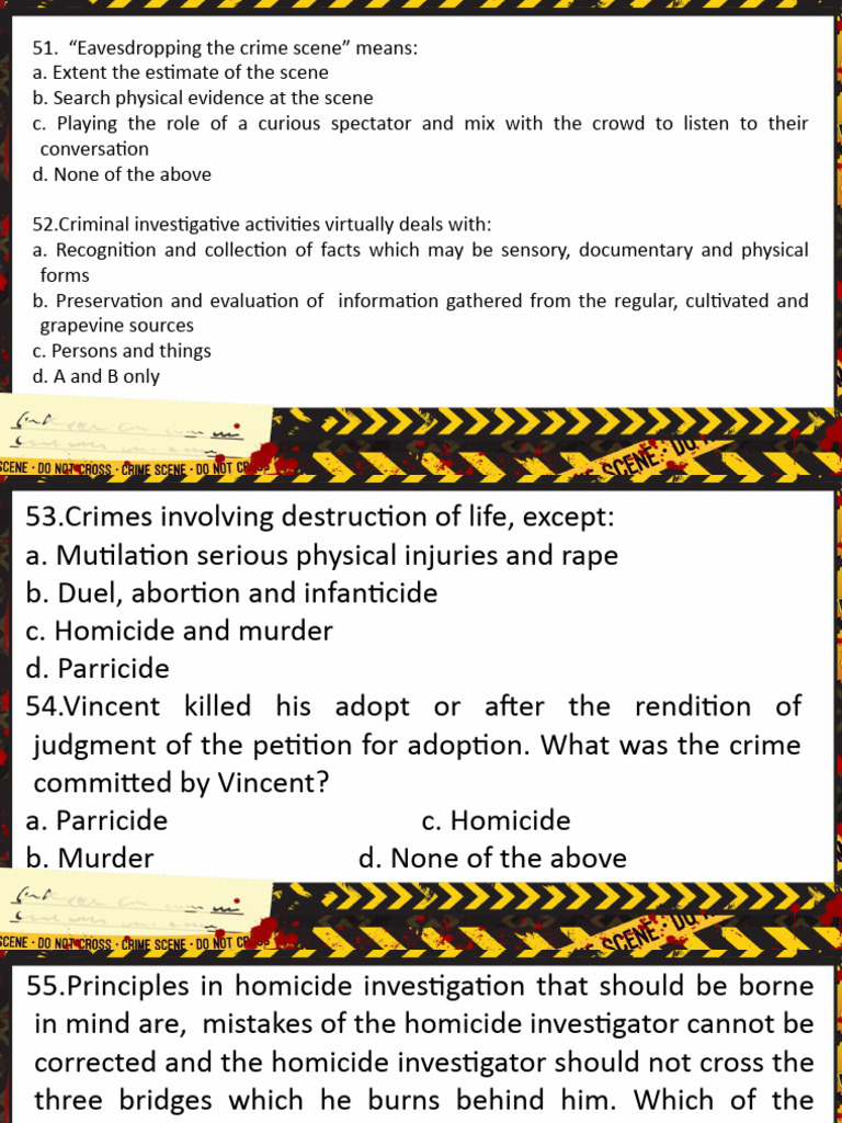 Tolentino Rafael AAron B. Questionnaire | PDF | Crime Scene | Rape