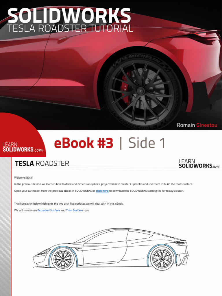 SolidWorks Tesla Roadster Ebook 03 | Download Free PDF | Curvature | Curve