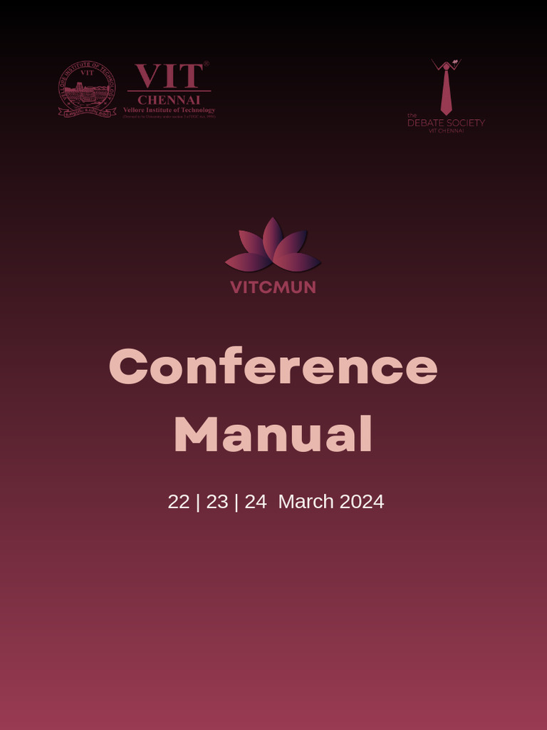 VITCMUN24 Conference Manual | PDF