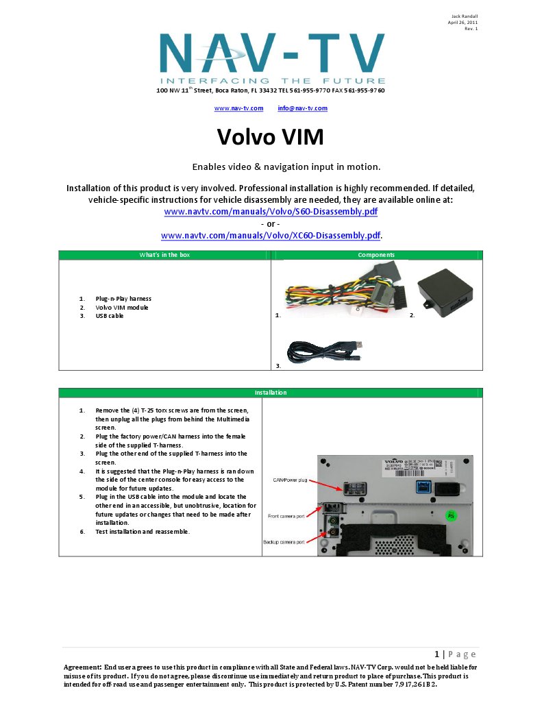Volvo VIM | PDF | Electrical Connector | Computer Hardware