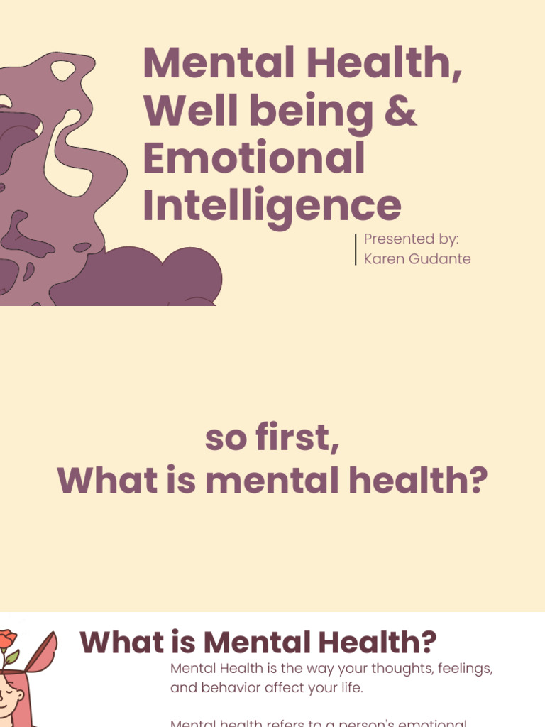Mental Health | PDF | Self Esteem | Mental Health