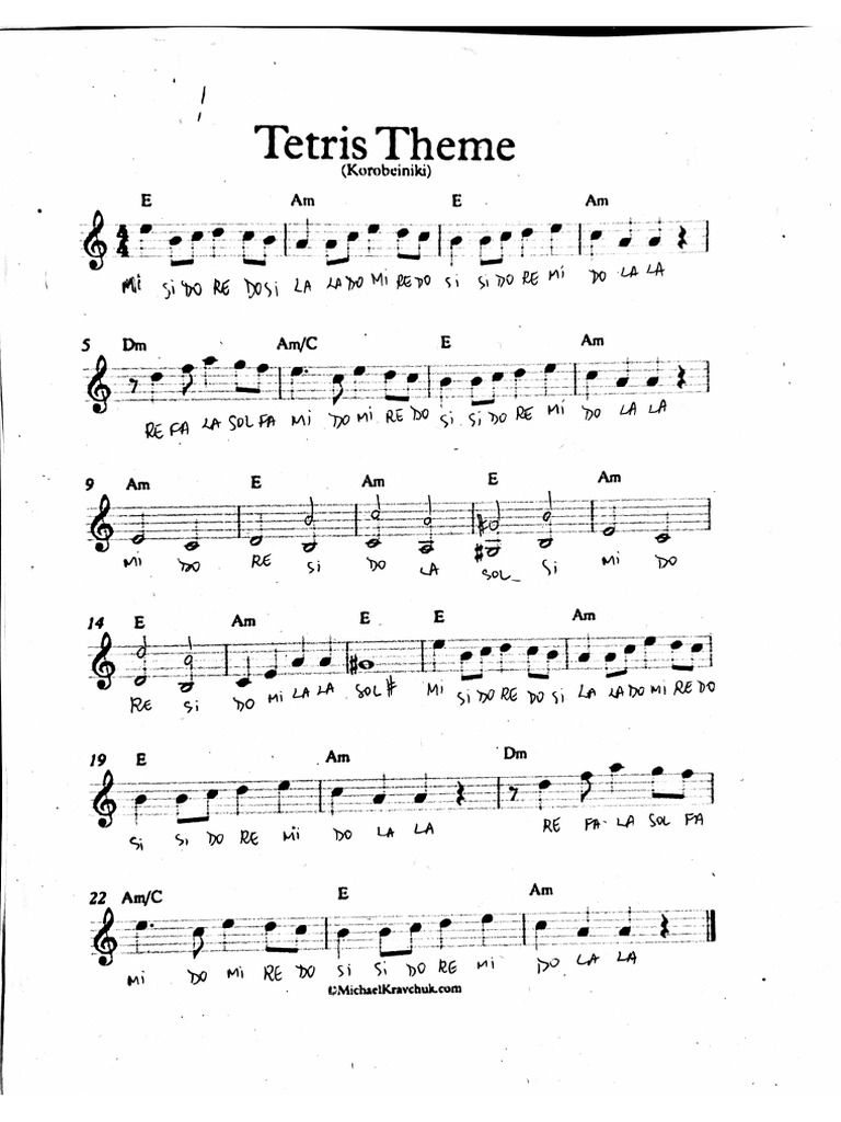 Tetris Tema Partitura | PDF