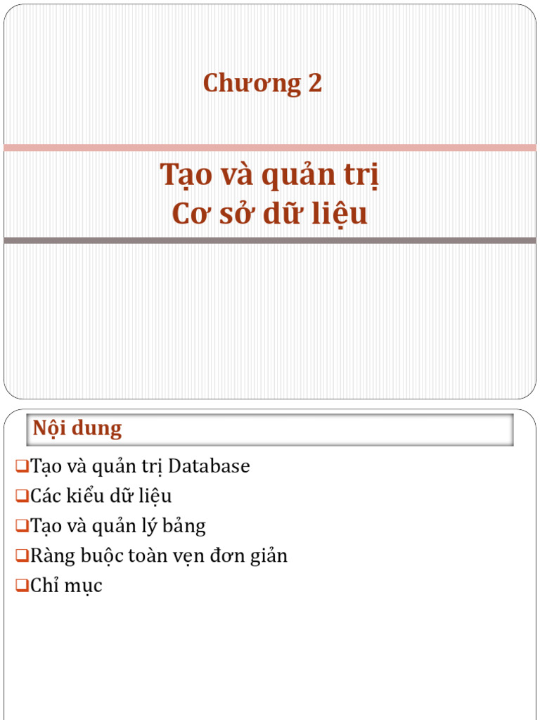 C2.SQL-Tao & QuanTri | PDF