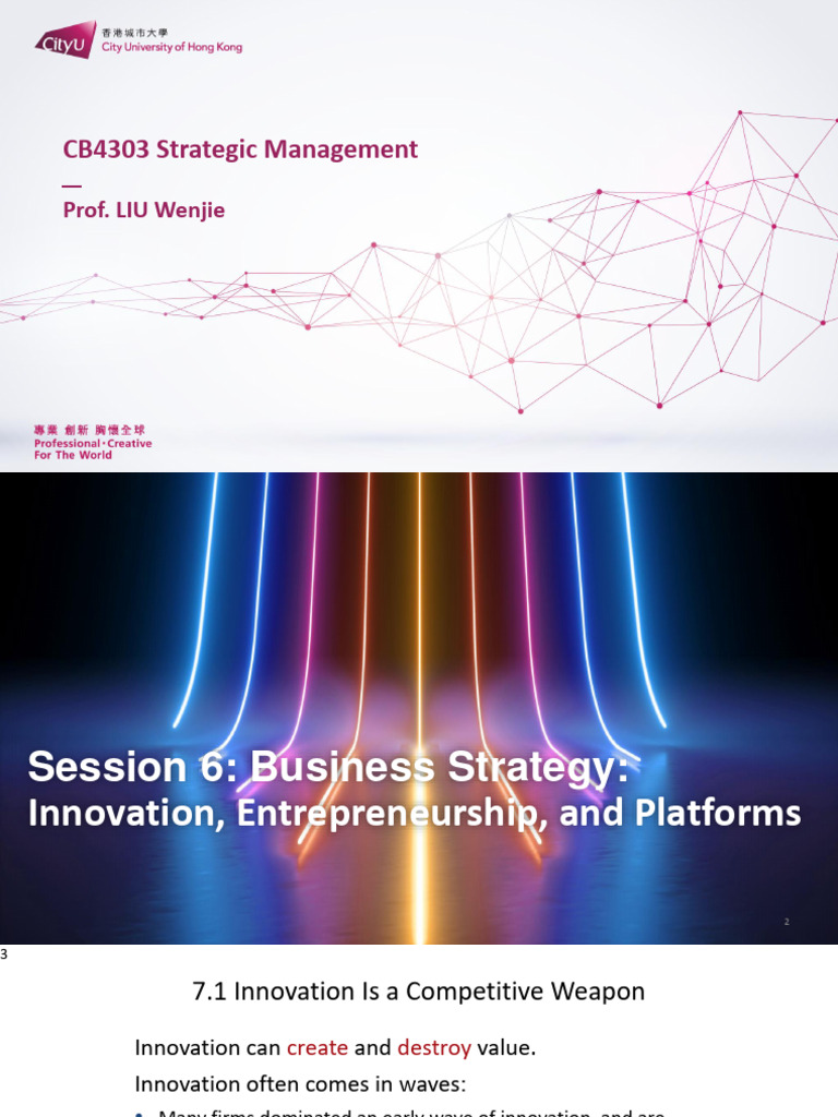Business Strategy: Innovation & Platforms | PDF | Innovation ...