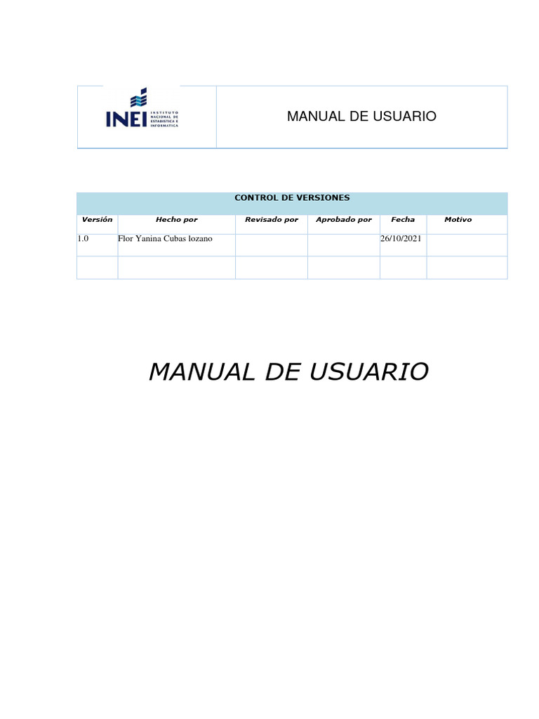 Manual de Usuario-UNETE Al INEI | Descargar gratis PDF | Documento de identidad | Contraseña