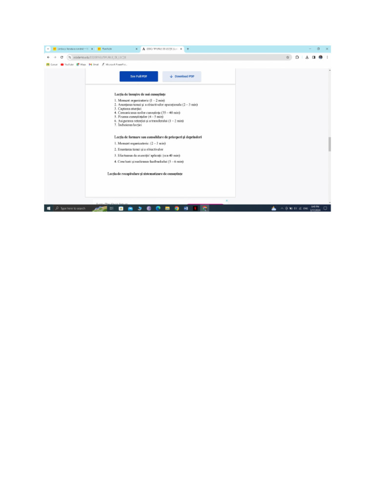 Tipuri de Lectii | PDF