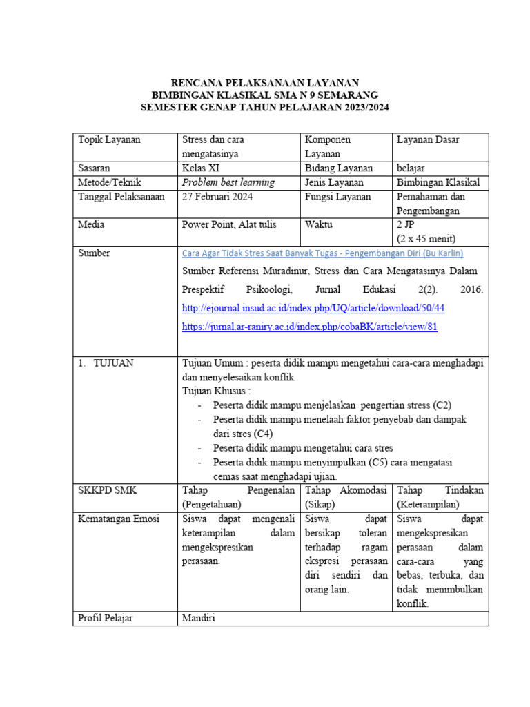 RPL Klasikal Stres | PDF