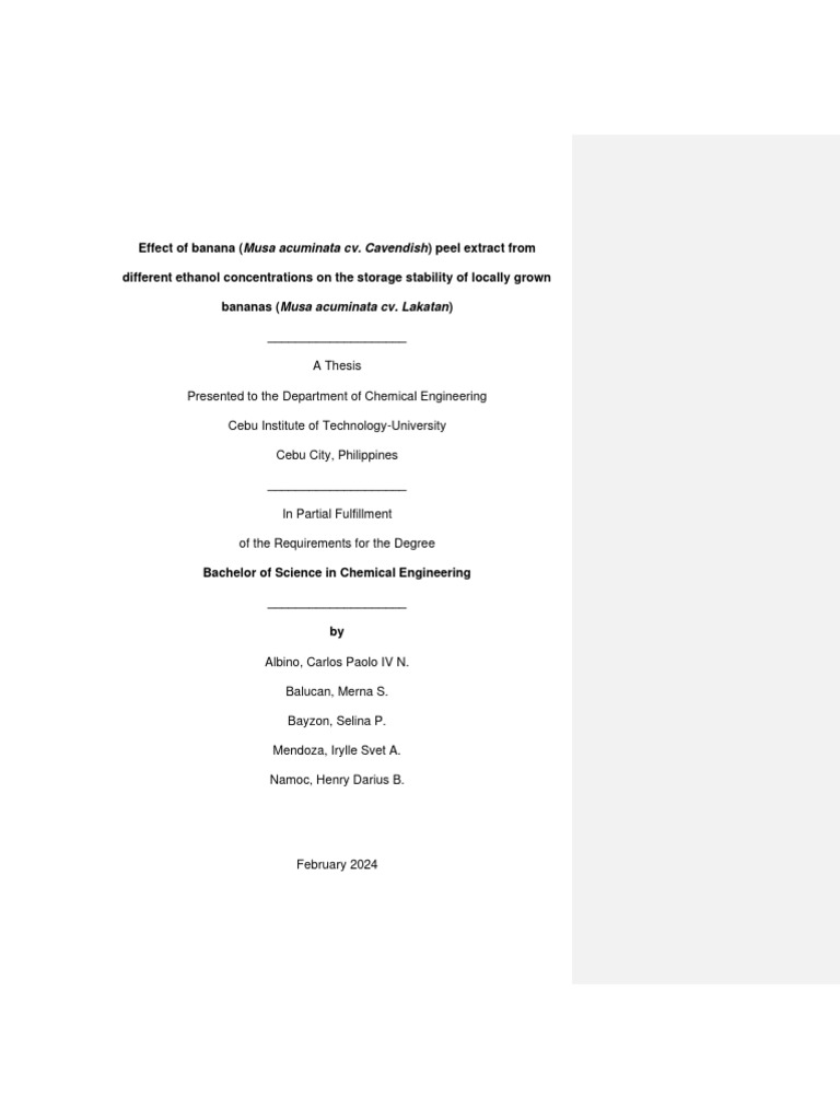 Revised Research Proposal | PDF | Banana | Polyphenol