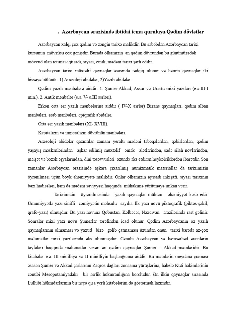 Azerbaycan Tarihi | PDF