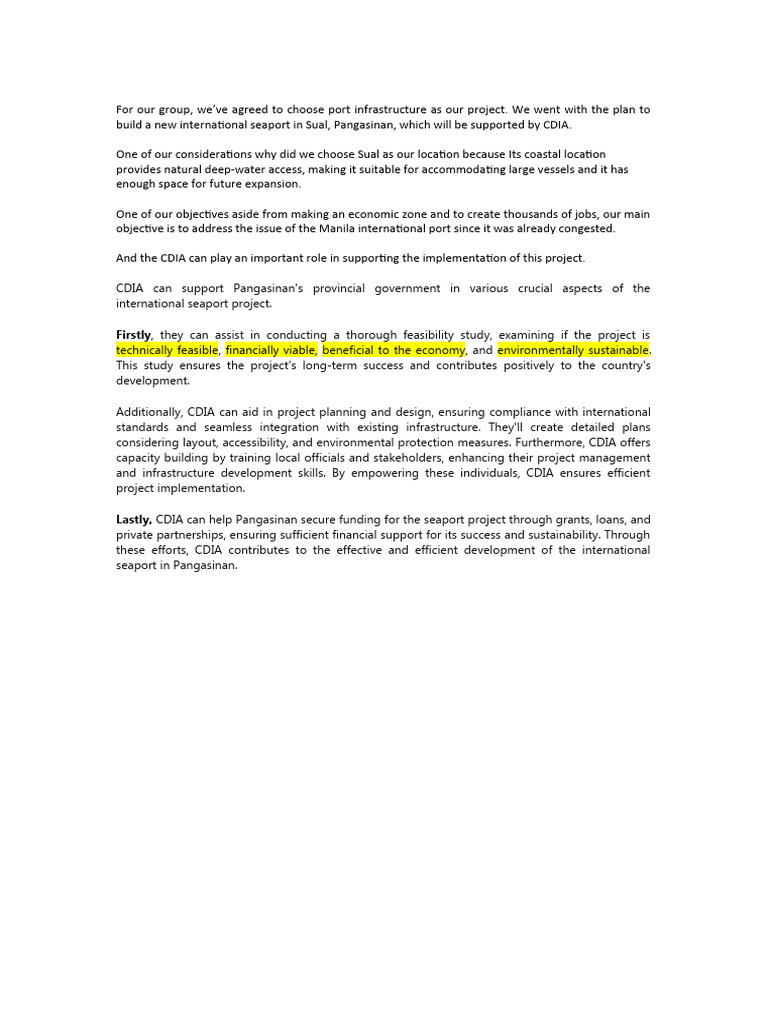 Expl | PDF | Infrastructure | Feasibility Study