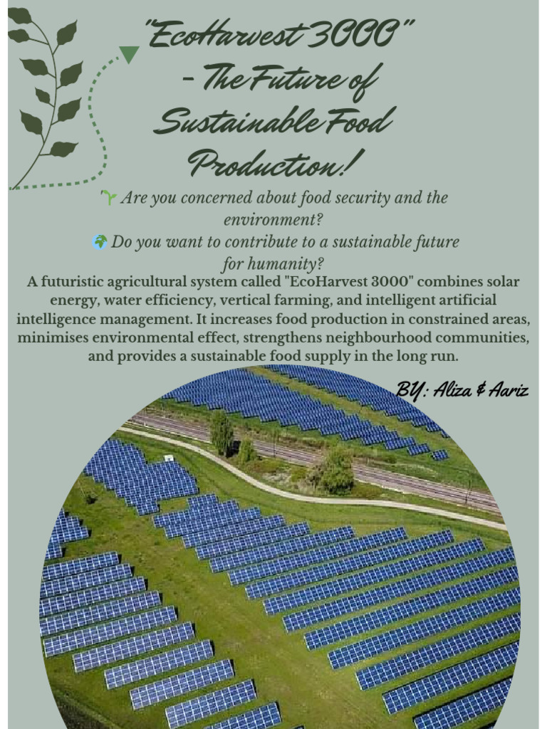 EcoHarvest 3000: Sustainable Farming Solution | PDF | Technology ...