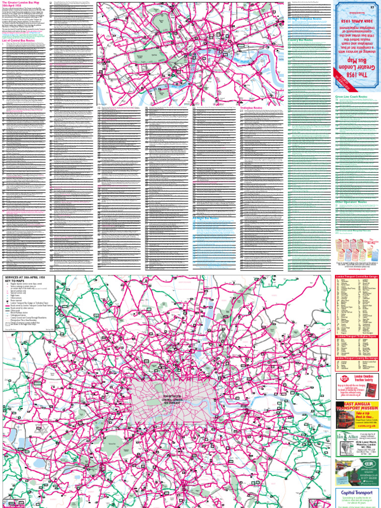 1958 Greater London Bus Map 2nd Ed-1 | PDF | Transport | Public Transport