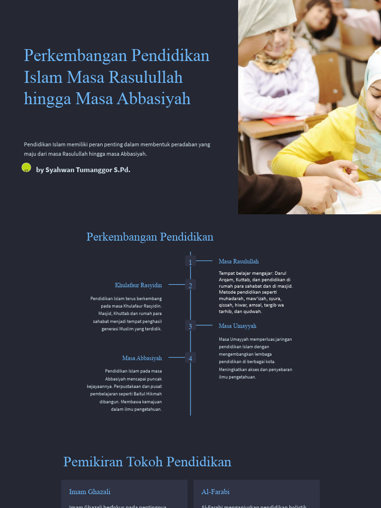 Perkembangan Pendidikan Islam Dari Masa Rasulullah Hingga Masa ...