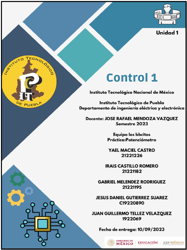 Control 1 Potenciómetro Práctica. | PDF | voltaje