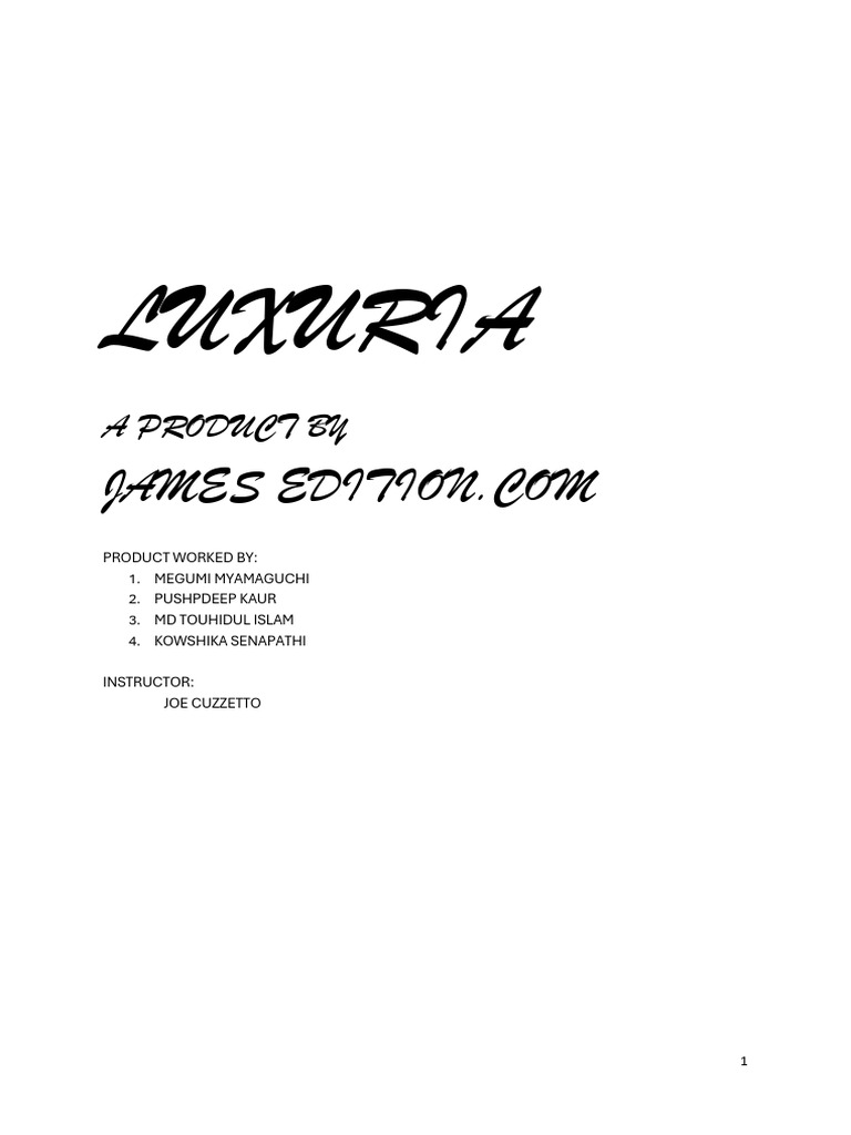 Luxuria App: Luxury Marketplace Insights | PDF