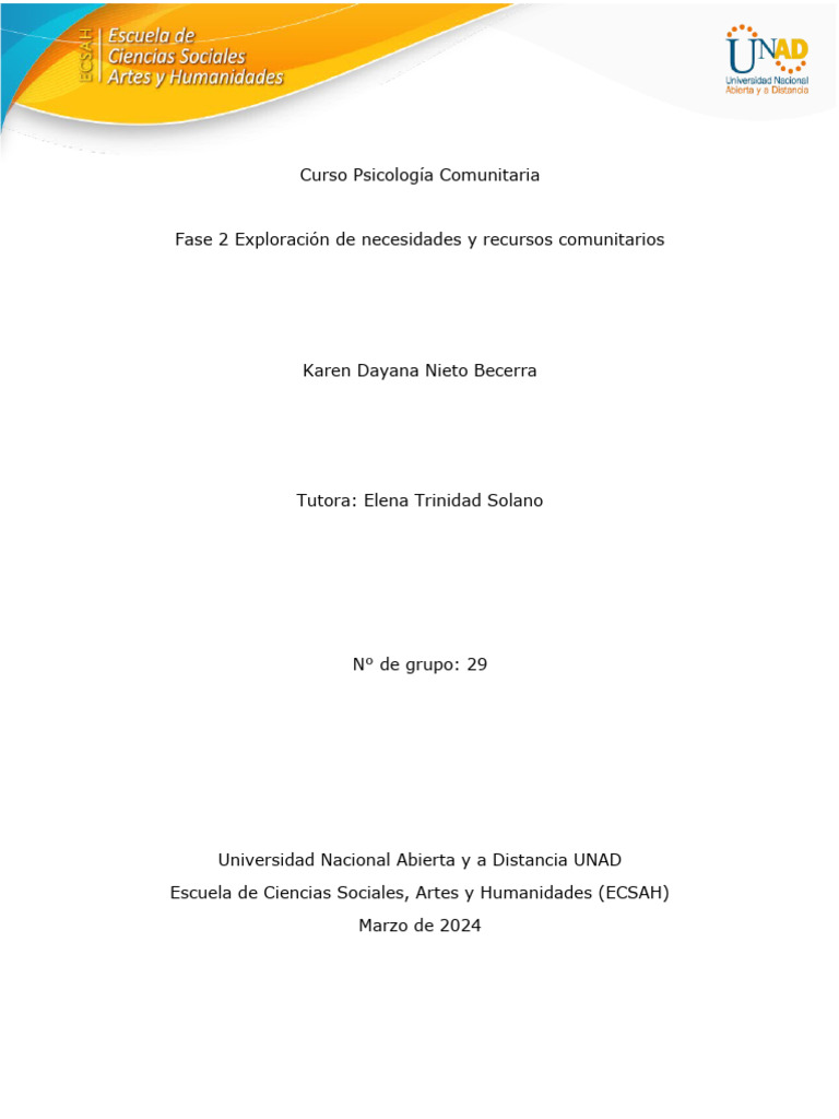 Anexo 1 - Plantilla Del Proceso Comunitario | PDF