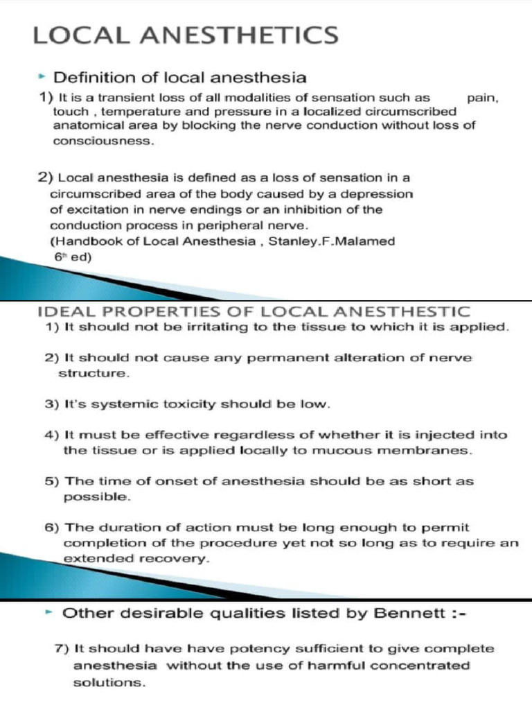 Local Anesthetic | PDF