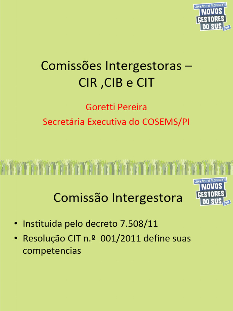 Comissoes Intergestoras Cir Cib e Cit | PDF | Governo