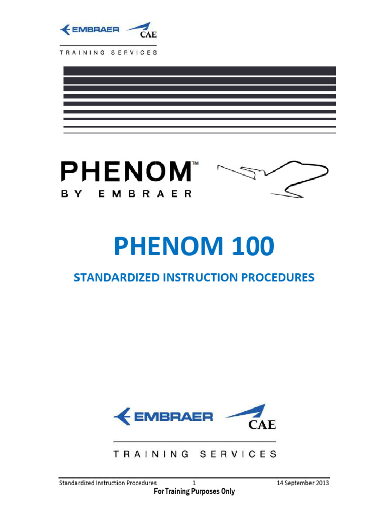 Phenom 100 - Standardized Instruction Procedures | PDF