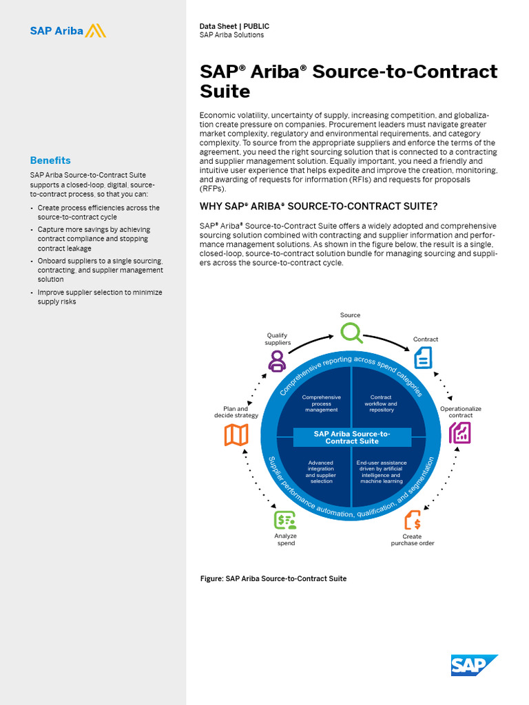 SAP Ariba Source-to-Contract Suite | PDF | Supply Chain | Procurement