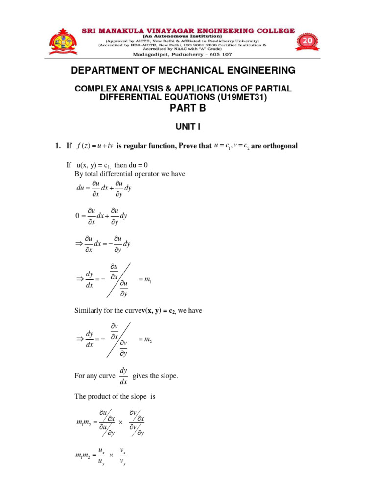 IMP 5 marks with Answers | PDF | Geometry | Differential Calculus