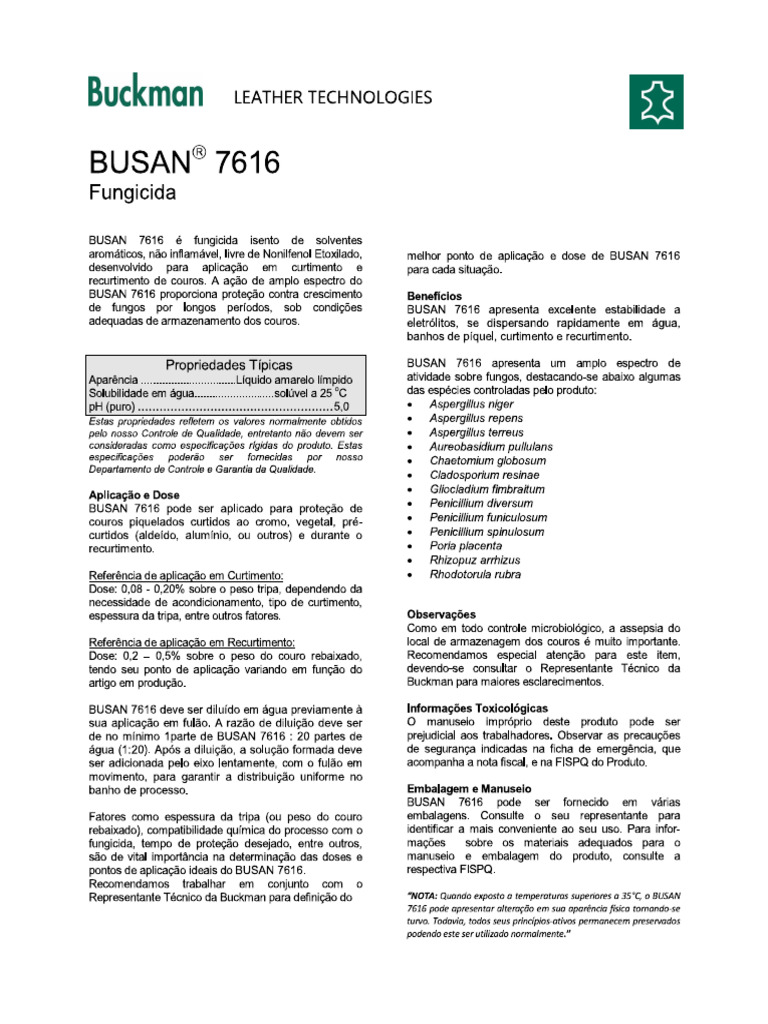 Busan 7616 | PDF