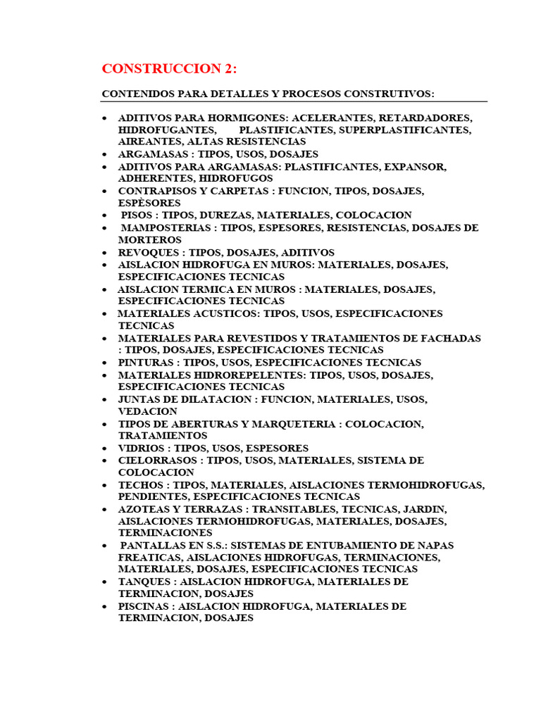 Material de Estdio Detalles y Procesos Constructivos | PDF | Aislamiento térmico | Hormigón