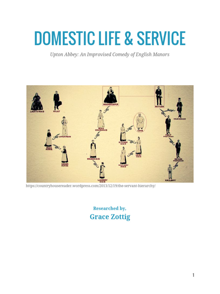 Upton Abbey's Domestic Service Hierarchy | PDF | Domestic Worker | Pantry