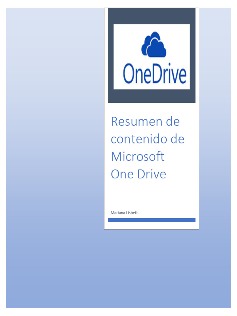 Resumen de One Drive | PDF