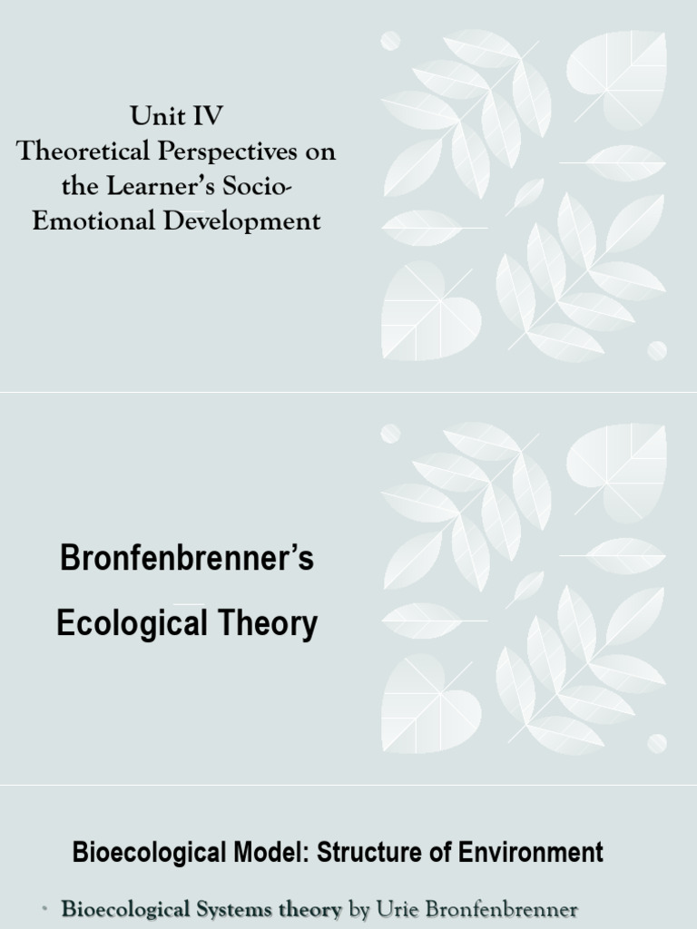 Bronfenbrenner's Ecological Theory Explained | PDF | Liberal Arts ...