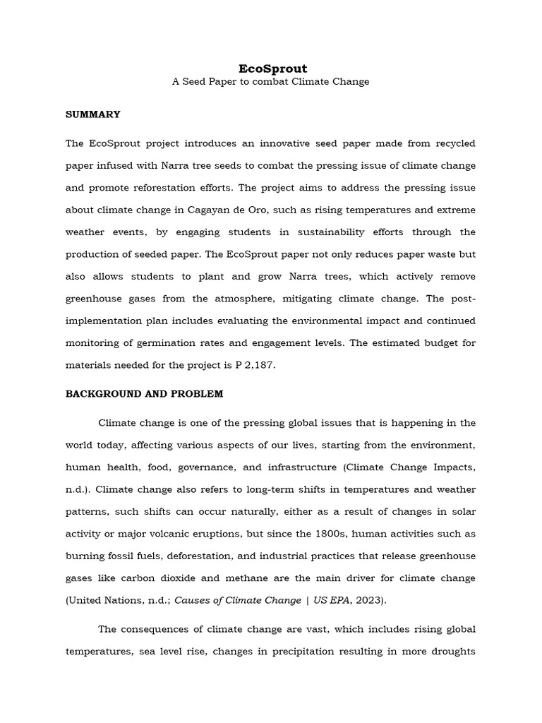 Eco Sprout | PDF | Climate Change | Climate Change Mitigation