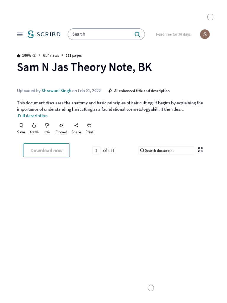 .Trashed-1713708193-Sam N Jas Theory Note, BK - PDF - Hair - Skin | PDF | Scribd