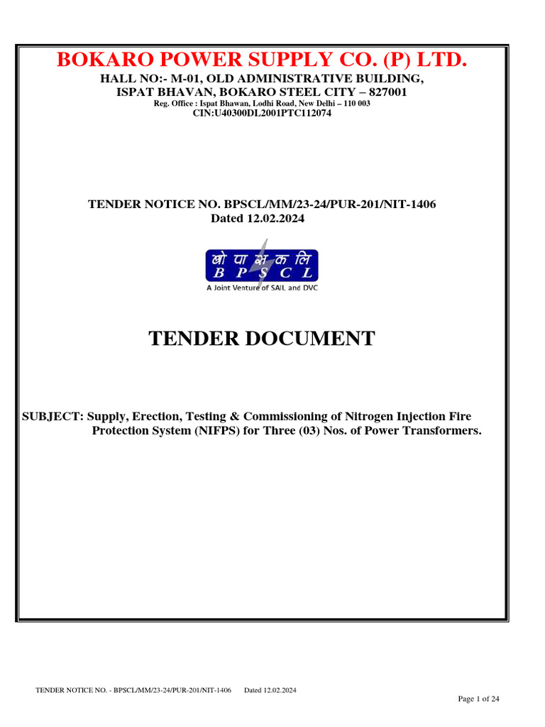 BPSCL Tender | PDF