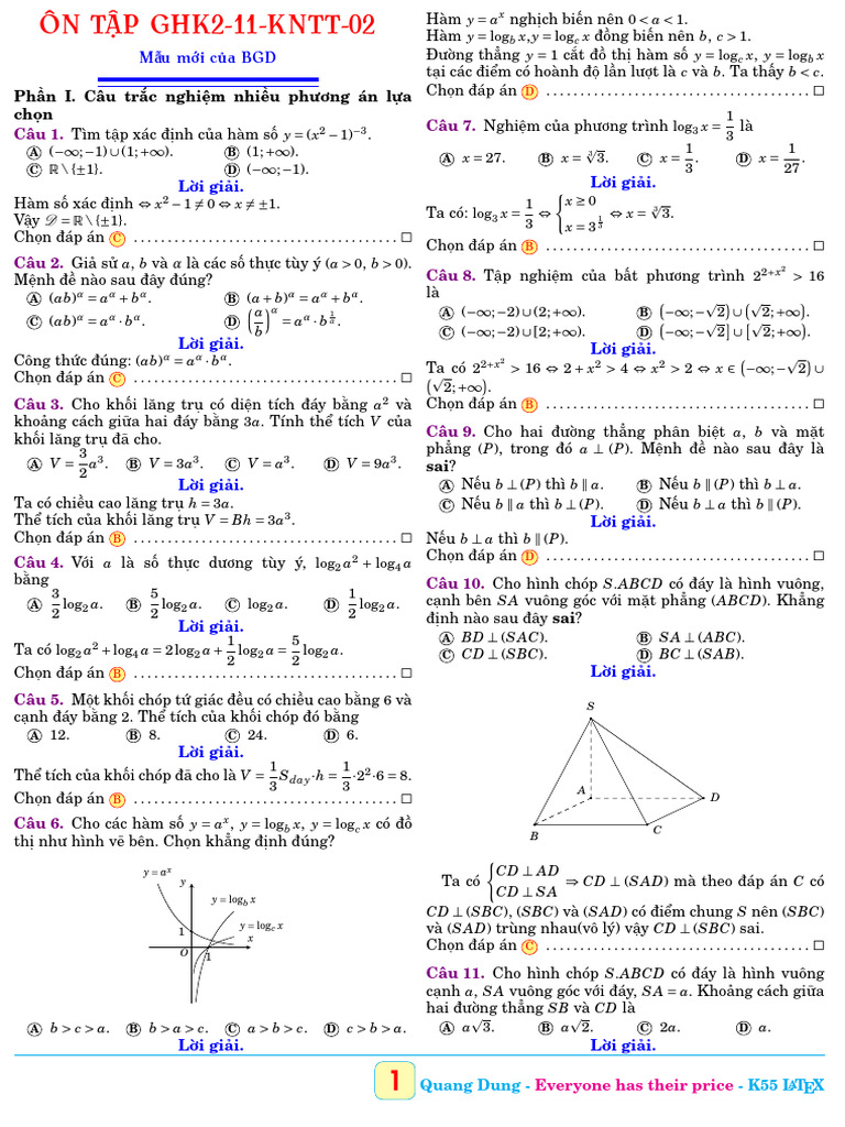 4 HD Ôn tập GHK2 11D | PDF