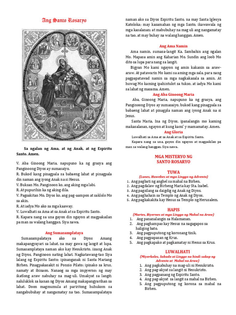 Matandang Gabay NG Pagdarasal NG Santo Rosaryo | PDF