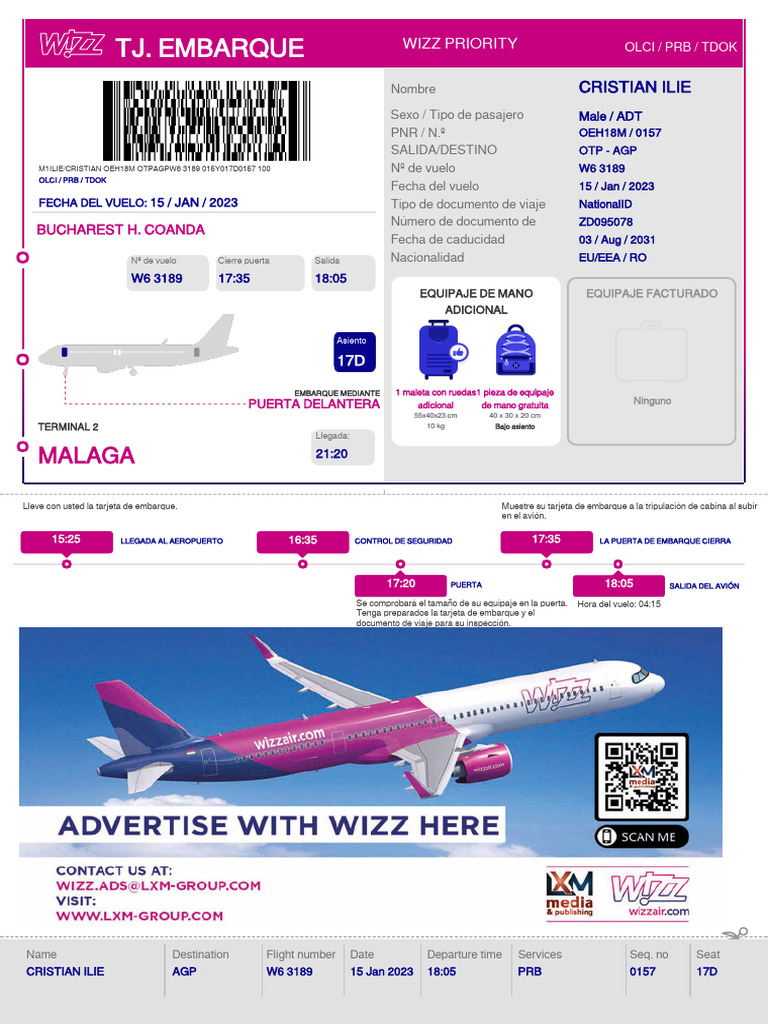 BoardingCard 292660466 OTP AGP | PDF