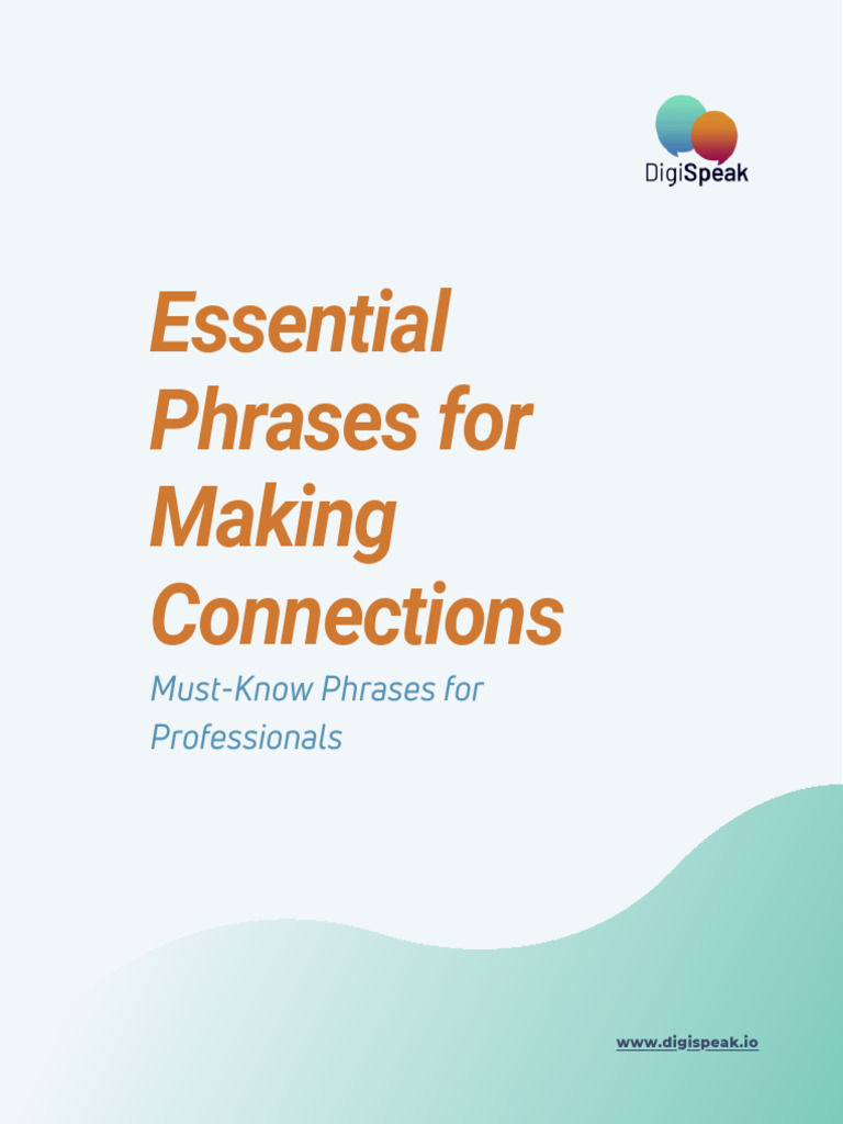 Essential Phrases For Making Connections | PDF