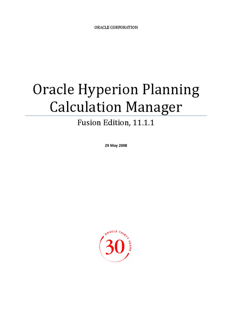 Calculation Manager For Hyperion Planning Training Guide | PDF | Icon ...