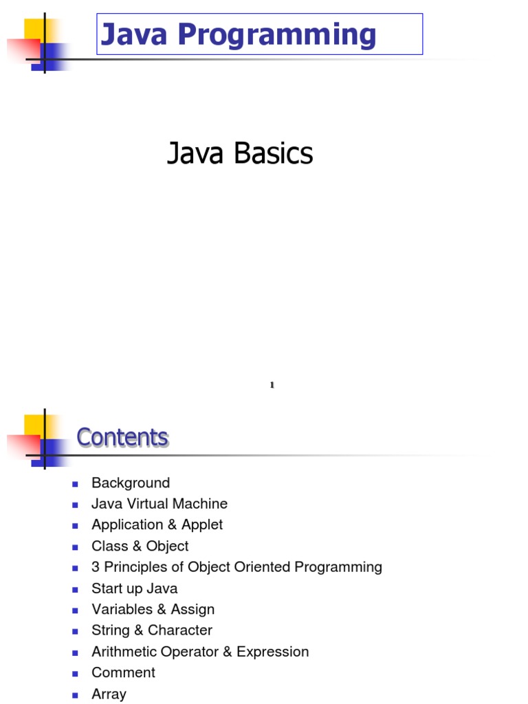 Lectre 1 Java Intro Pdf Java Programming Language Class Computer Programming