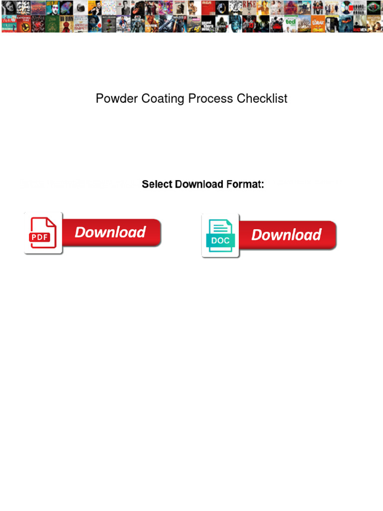 Powder Coating Process Checklist | PDF