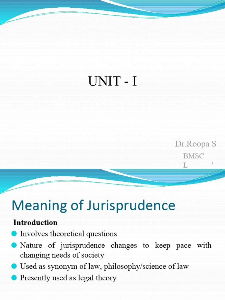 Juris Ppt All Units | PDF | Jurisprudence | Natural Law