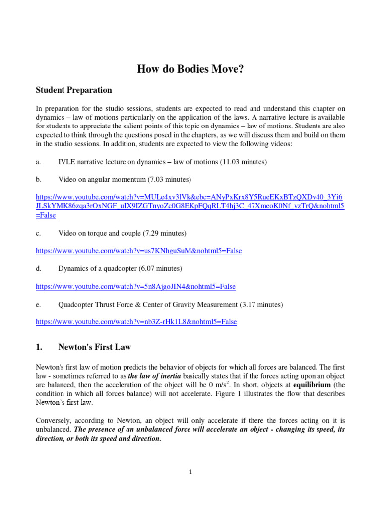 How Do Bodies Move | PDF | Force | Acceleration