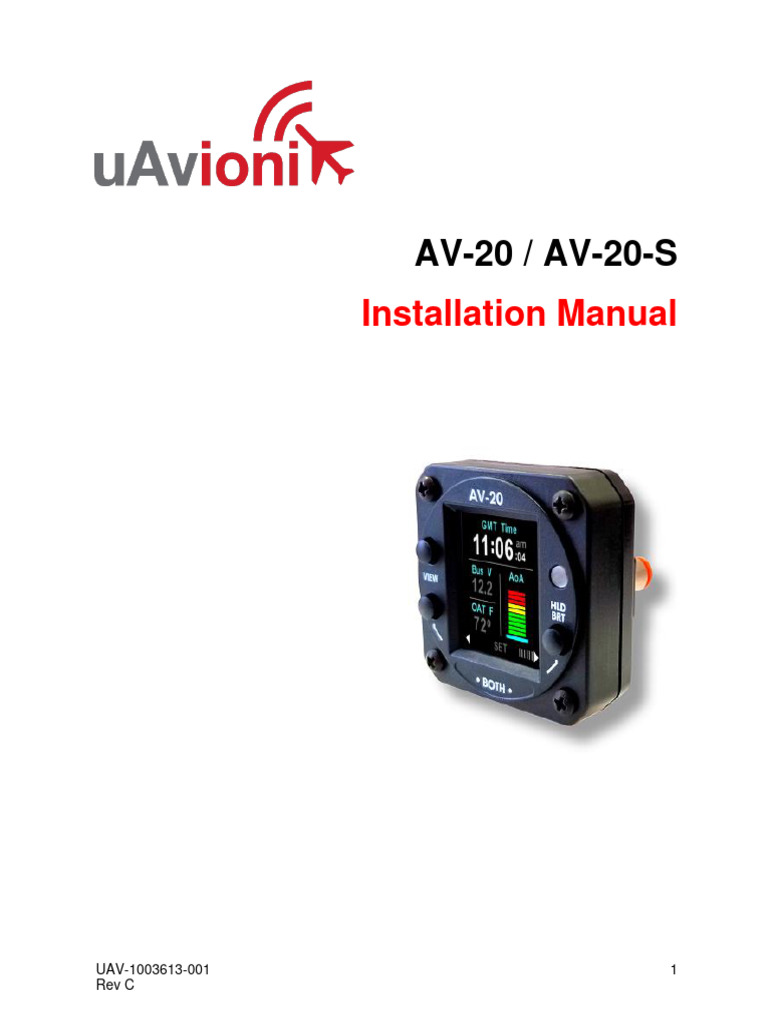 AV-20 Installation Manual UAV-1003613-001 Rev C | PDF
