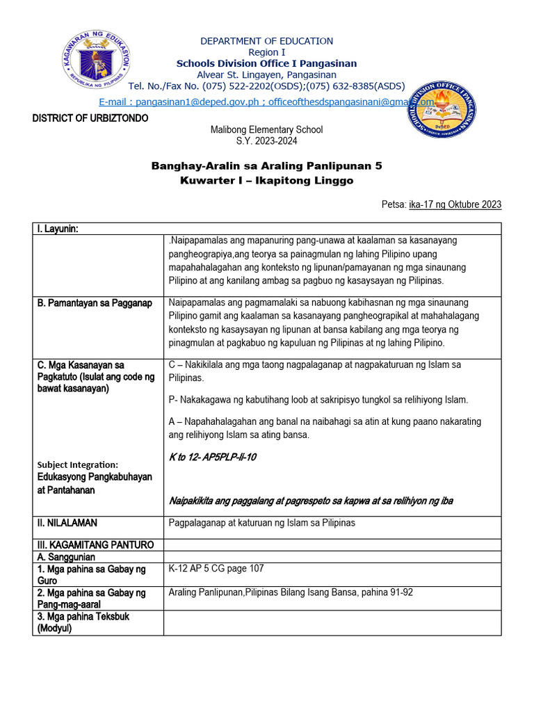 DLP Cot Ap5-1st Quarter | PDF
