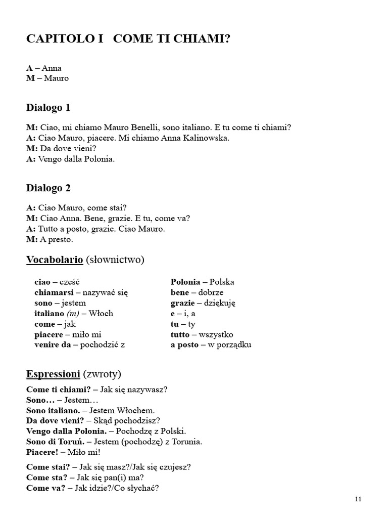 Jezyk_wloski_Samouczek_demo | PDF Jezyk_wloski_Samouczek_demo | PDF