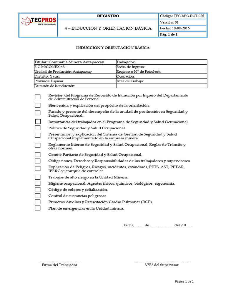 Inducción Seguridad Minera Antapaccay | PDF